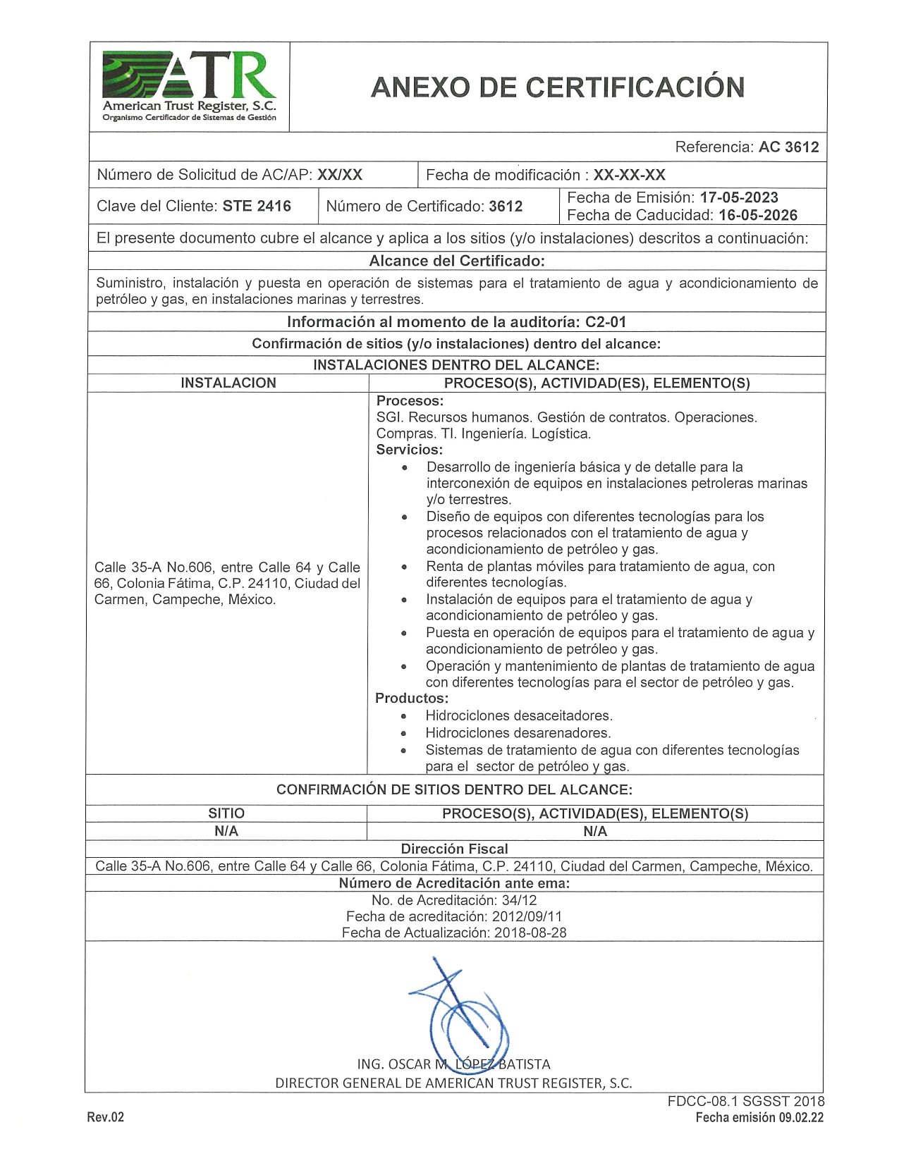 ISO 450001 – Tec del Agua